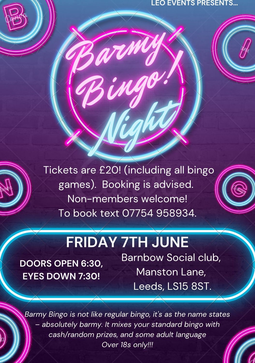 What's on - Barnbow Social Club